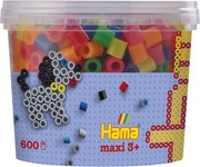 Hama 8572 - My first Bügelperlen Maxi 3+, Dose mit ca. 600 Stück, Neon ...