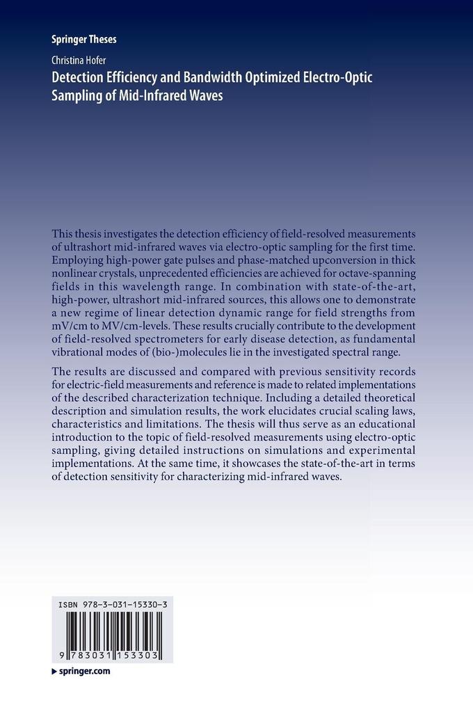 Taschenbuch: "Detection Efficiency and Bandwidth Optimized Electro ...