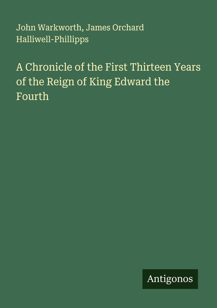 Buch (kartoniert): "A Chronicle of the First Thirteen Years of the ...