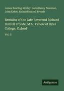 Buch (kartoniert): "Remains of the Late Reverend Richard Hurrell Froude ...