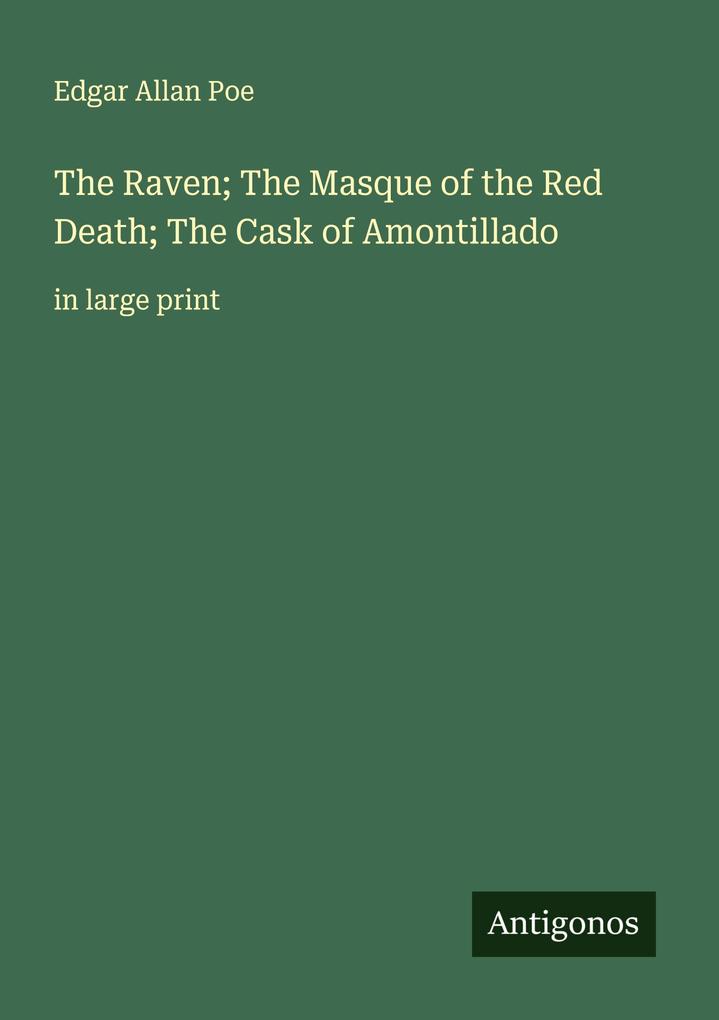 Buch (kartoniert): "The Raven; The Masque of the Red Death; The Cask of ...
